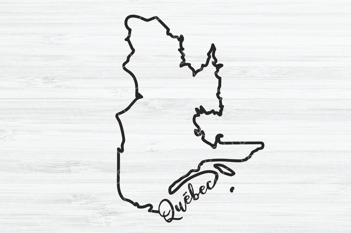 Quebec Outline SVG Quebec Vector Quebec Cursive Design - Etsy Singapore