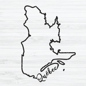 Quebec Outline SVG, Quebec Vector, Quebec Cursive Design, Country Svg ...