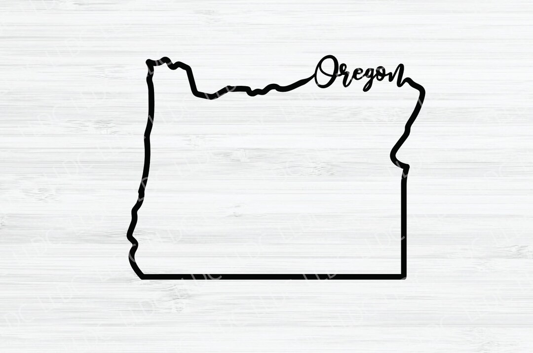 Oregon Outline SVG. Oregon Cursive Vector File. Oregon Design. Oregon ...