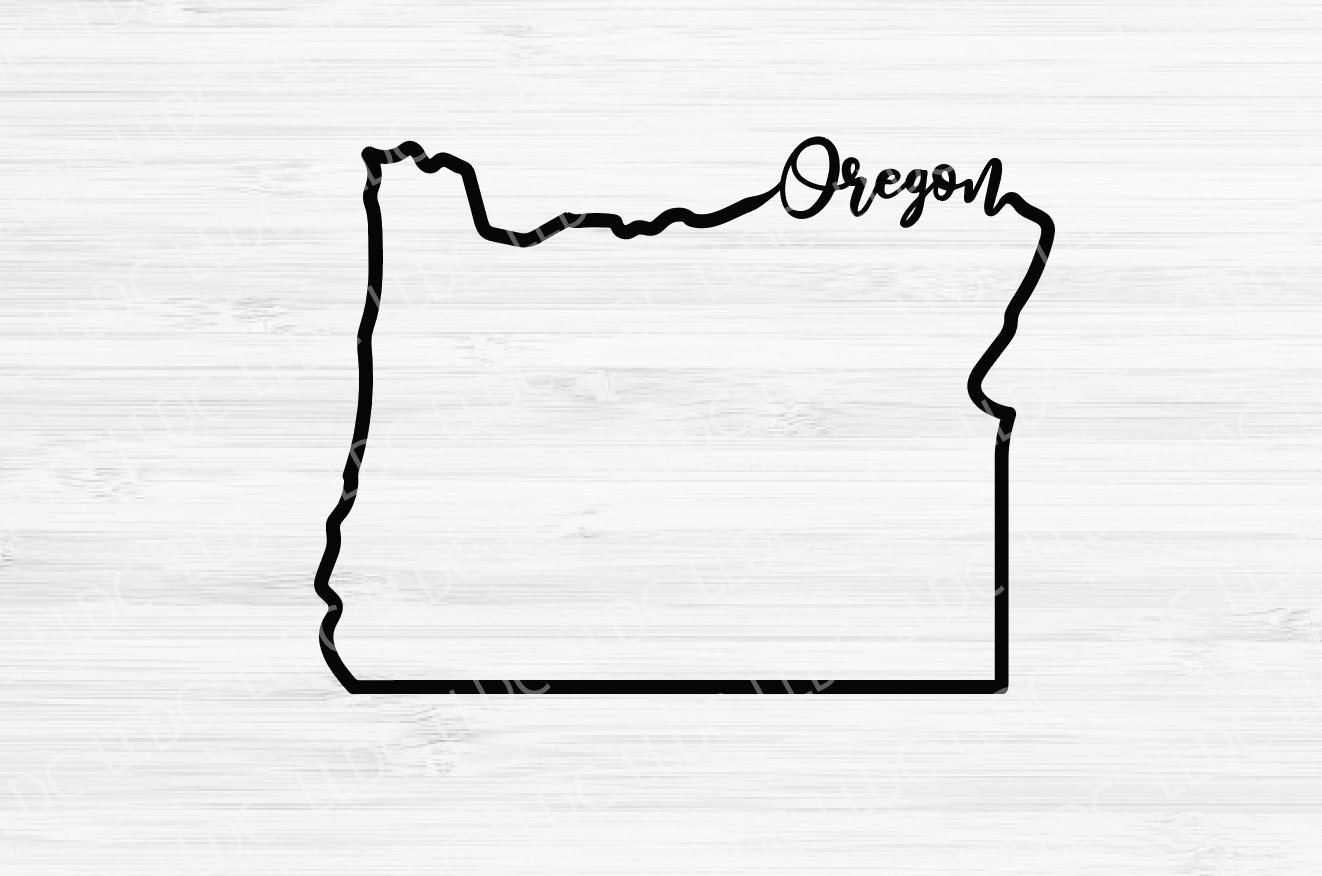 Oregon Outline SVG. Oregon Cursive Vector File. Oregon Design. Oregon ...