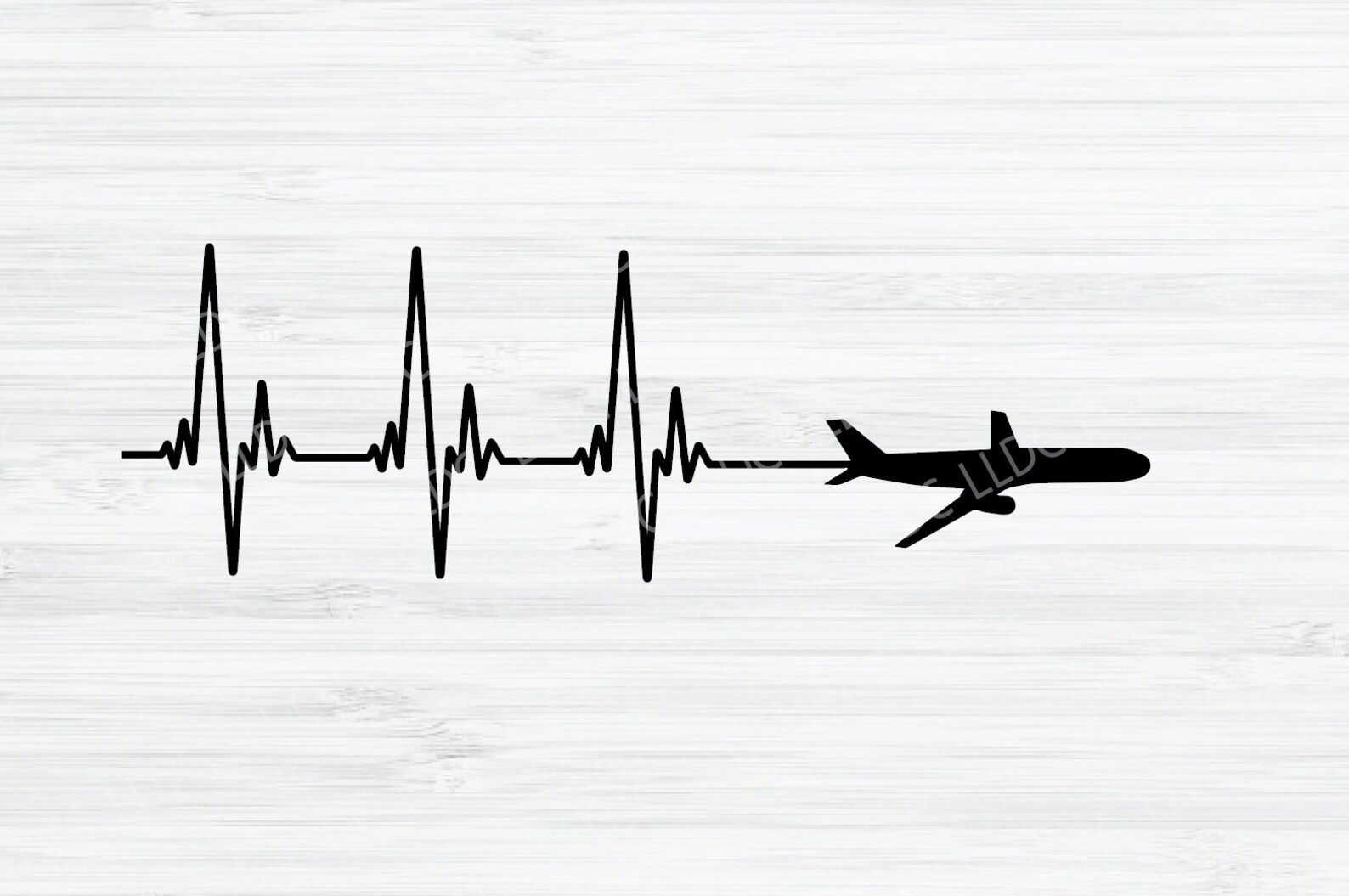 Airplane SVG. Flying Airplane Svg. Plane Heartbeat Svg Cutting File ...