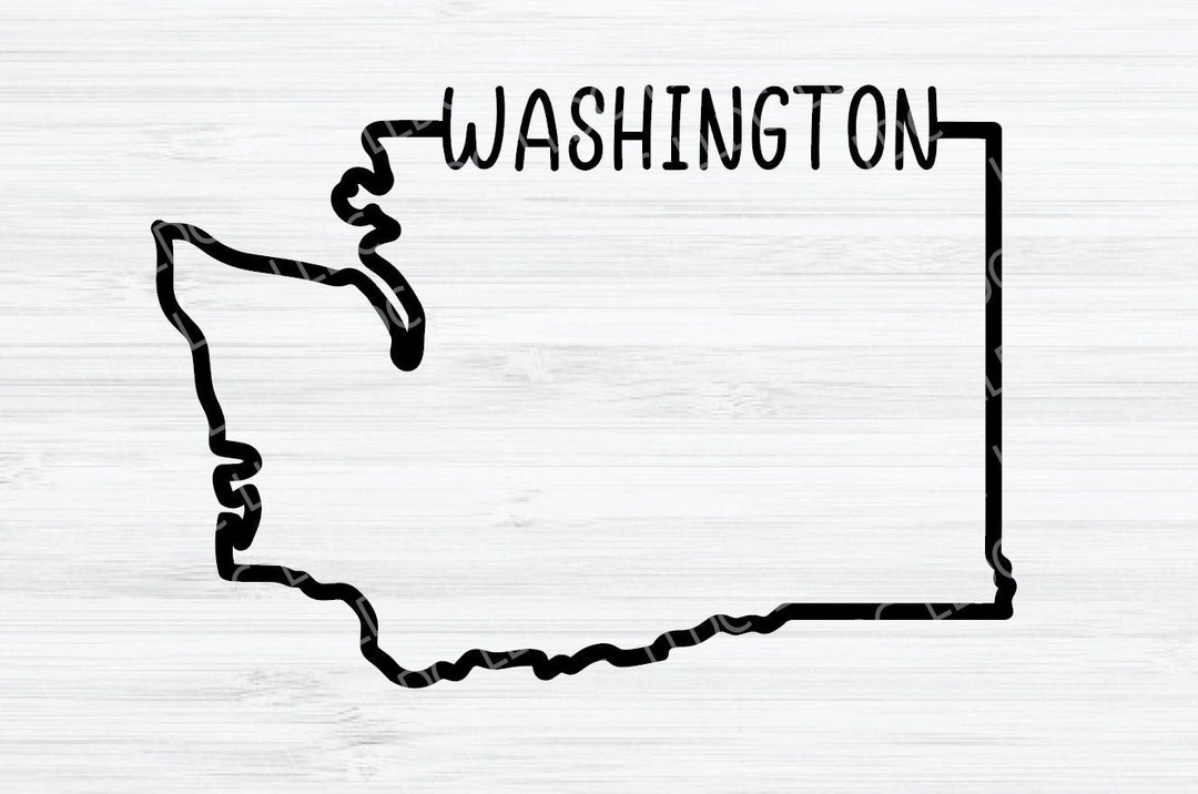 Washington Outline SVG. Washington Svg. Washington Vector File ...