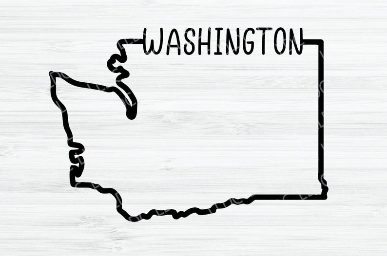 Washington outline SVG. Washington svg. Washington vector | Etsy