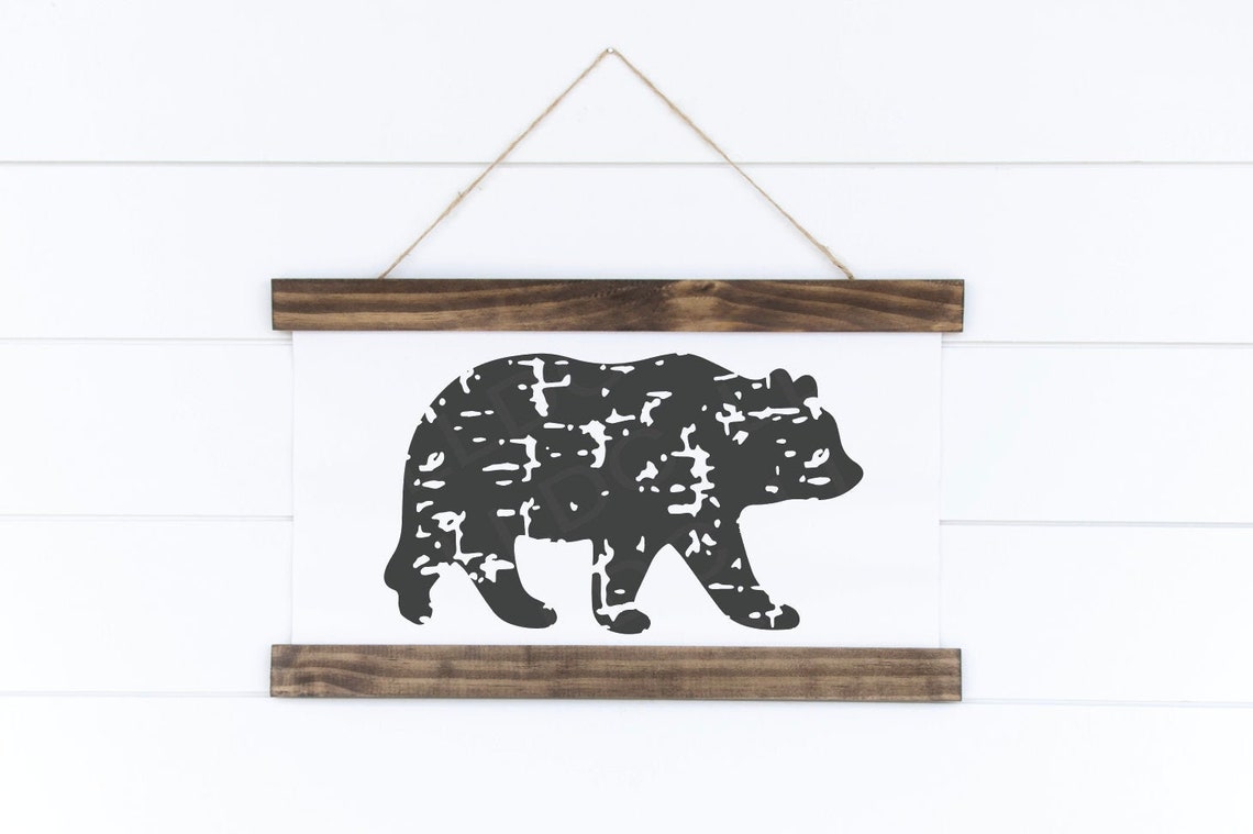 Grunge Bear SVG Distressed Bear Svg Wildlife Svg Mama - Etsy