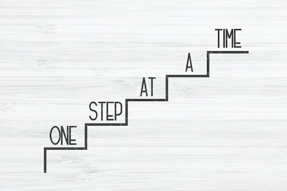 One step at a time svg Live for today SVG Inspirational | Etsy
