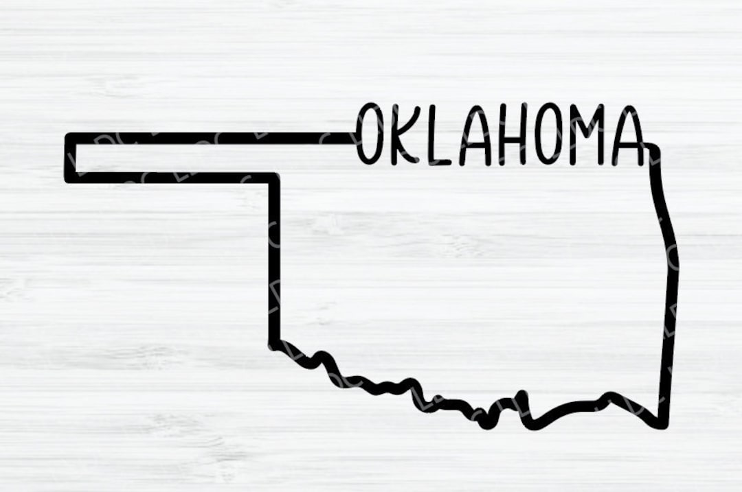 Oklahoma Outline SVG. Oklahoma Svg. Oklahoma Vector. Oklahoma Design ...
