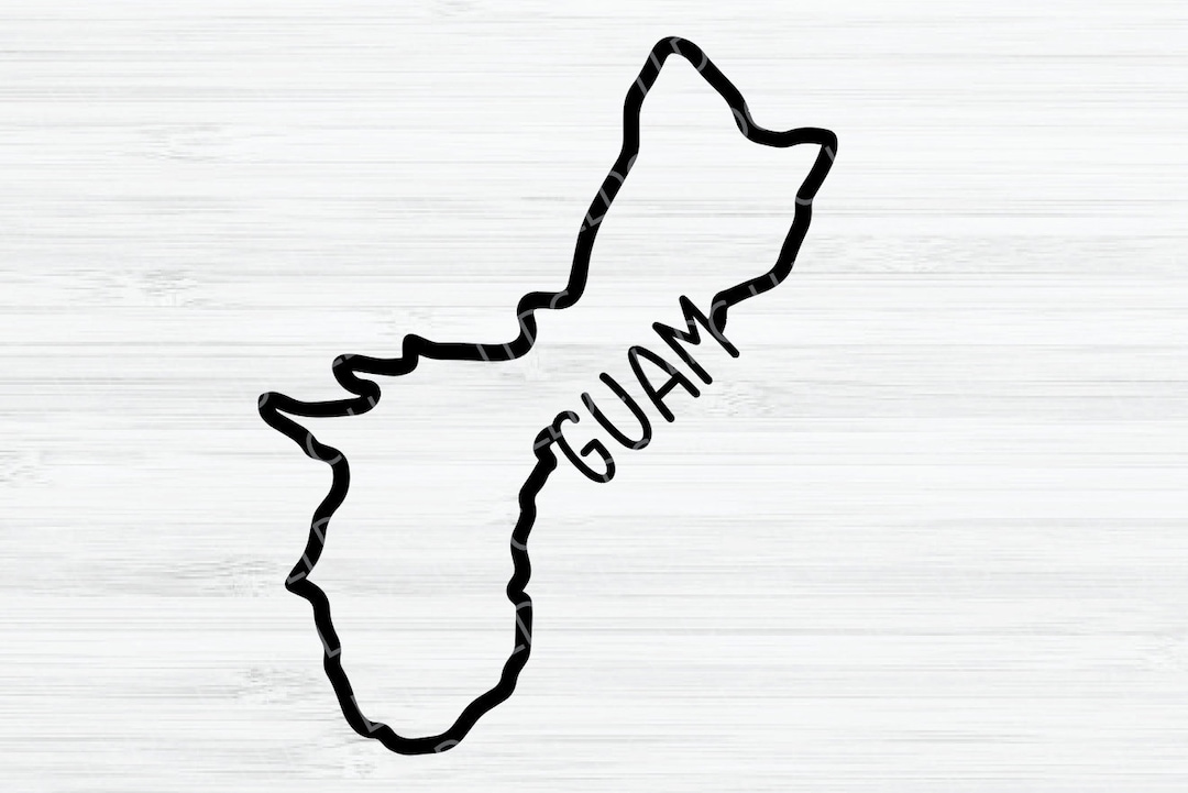 Guam Outline SVG, Guam Vector File, Guam Svg, Guam State Digital, Guam ...
