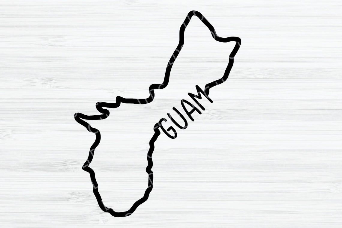 Guam Outline SVG, Guam Vector File, Guam Svg, Guam State Digital, Guam ...