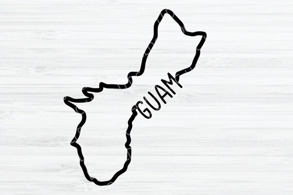Guam Outline SVG Guam Vector File Guam Svg Guam State | Etsy