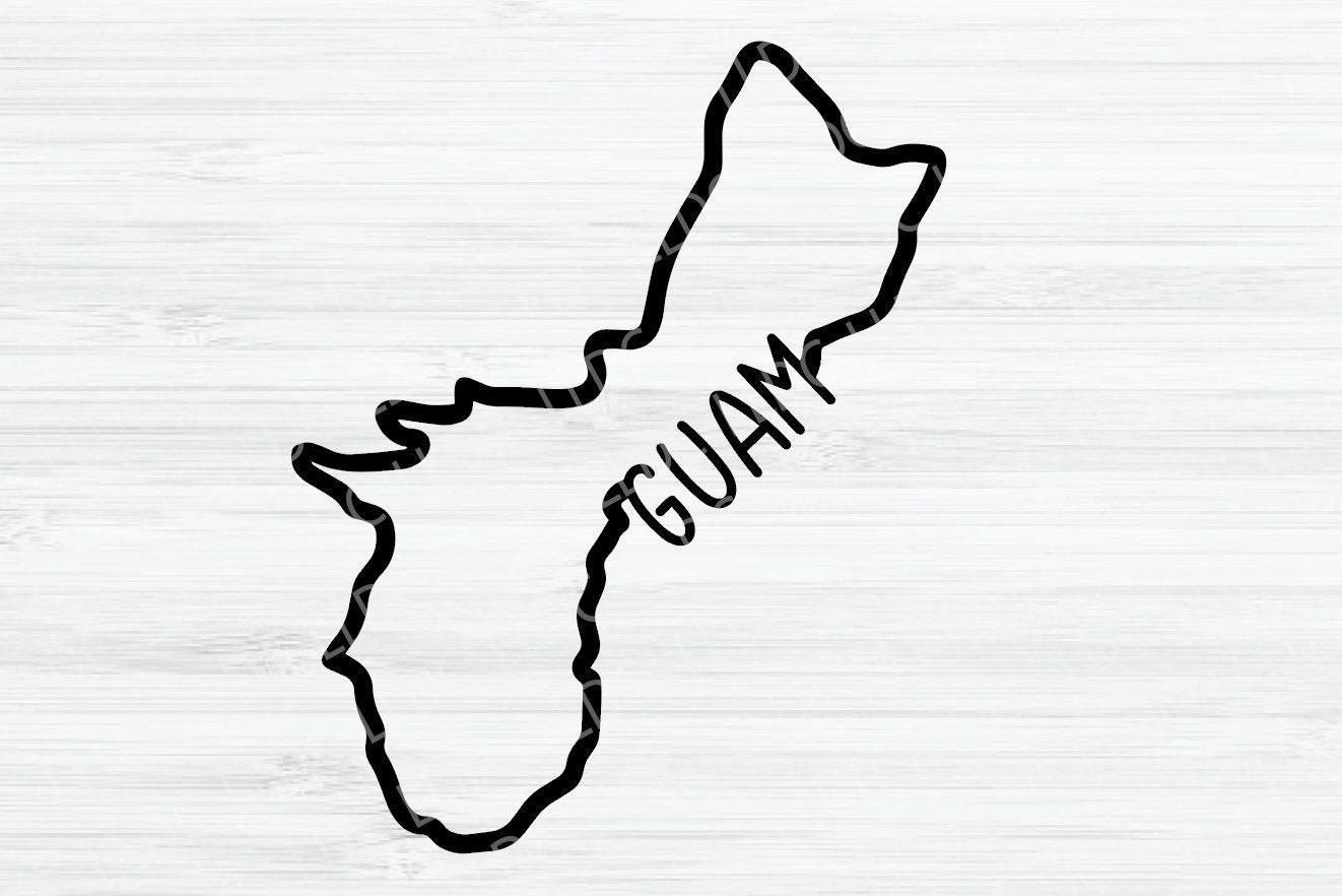 Guam Outline SVG, Guam Vector File, Guam Svg, Guam State Digital, Guam ...
