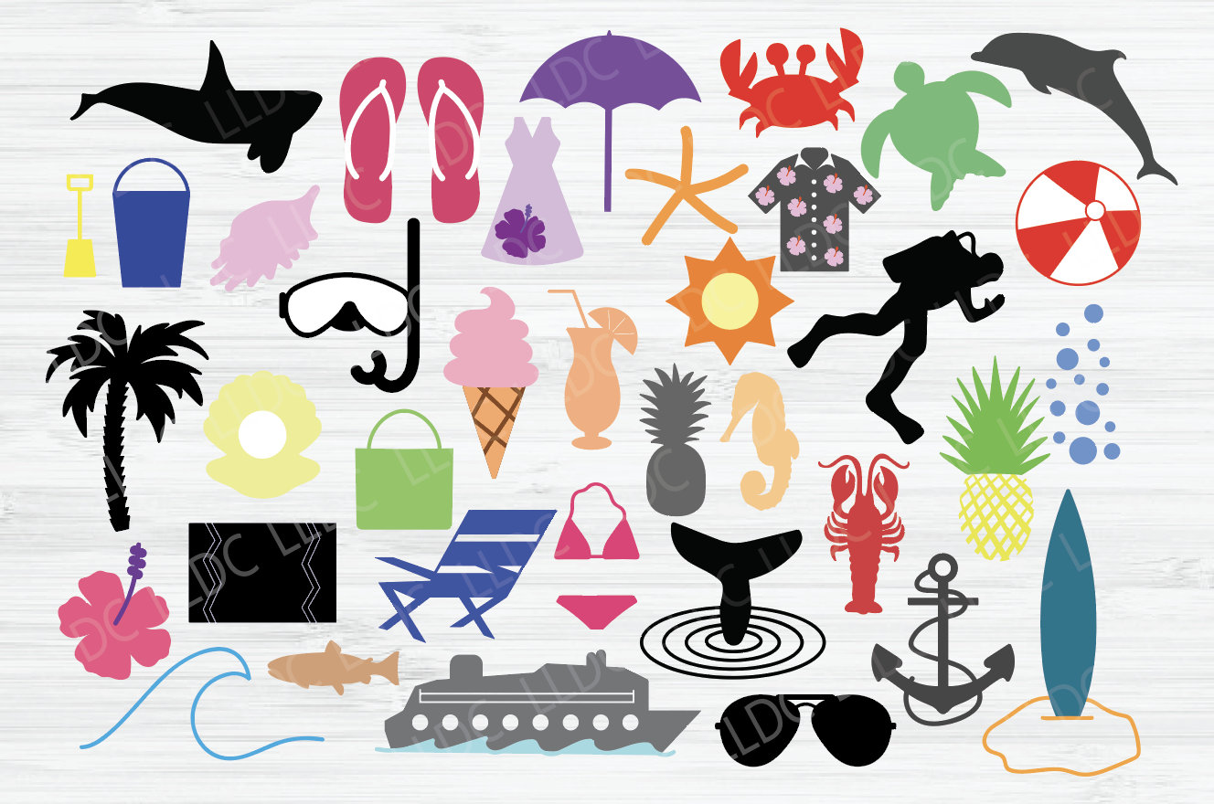 Beach Bundle Svg Vacation Svg Holiday Svg Summer Svg | Etsy