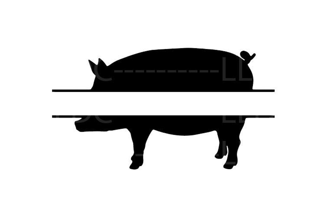 Split Pig Svg Png Dxf Jpg, Split Hog Svg, Barnyard Animals, Split ...