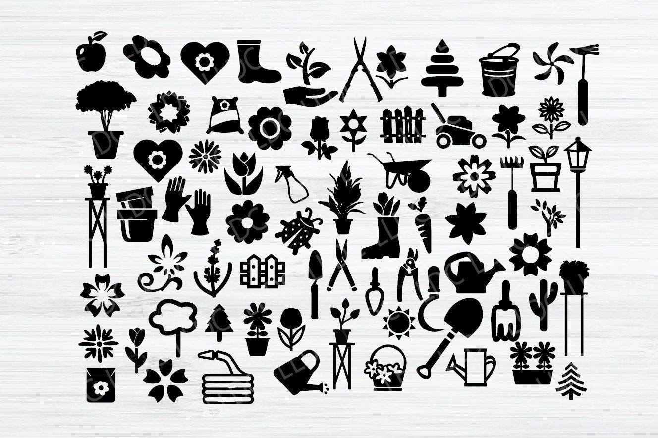 Gardening Bundle SVG. Garden Svg. Gardening Svg. Flowers SVG. - Etsy