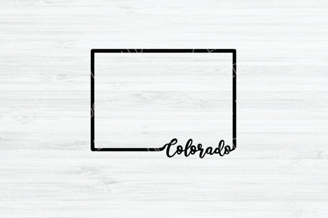 Colorado Outline SVG. Colorado Cursive Vector File. Colorado Design ...