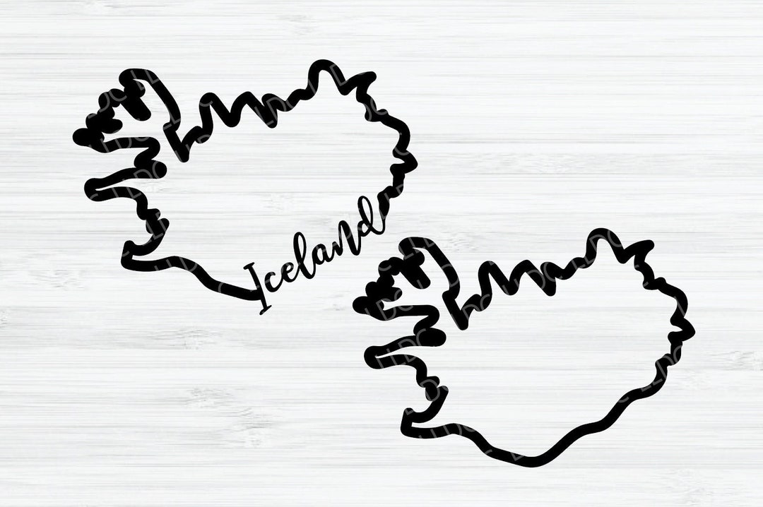 Iceland Outline SVG, Iceland Vector, Iceland Design, Country Svg ...