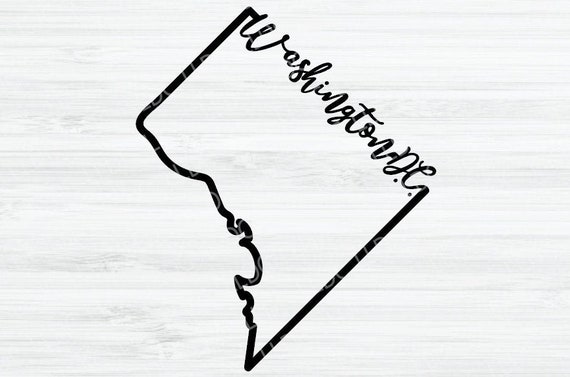 Washington DC Umriss svg. Washington Cursive svg. Washington | Etsy