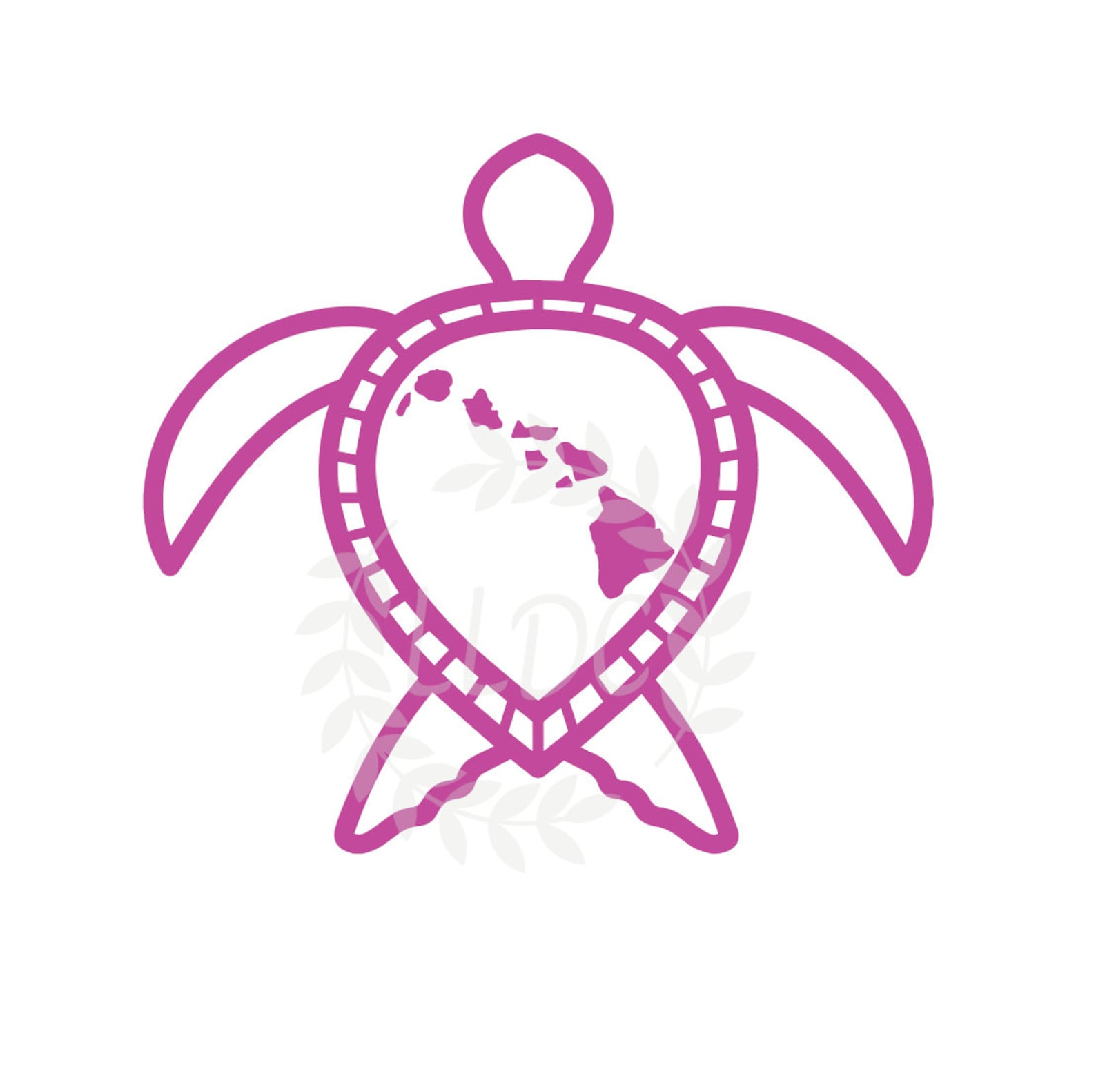 Turtle With Hawaiian Islands on Shell SVG File. Turtle - Etsy
