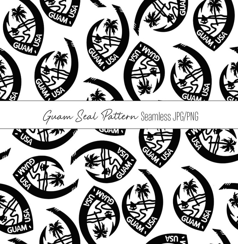 Guam Seamless Pattern. Scrapbook Digital Paper Png. Guam Seal - Etsy
