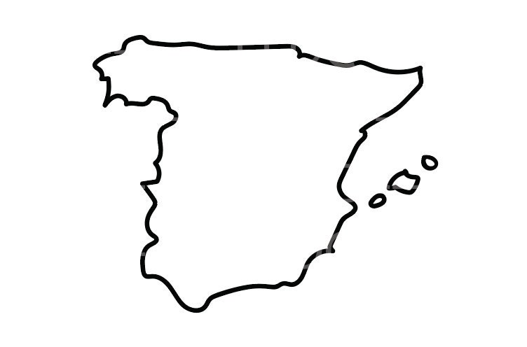 Spain Outline SVG PNG Spain Cursive Svg Espana Vector File - Etsy Israel