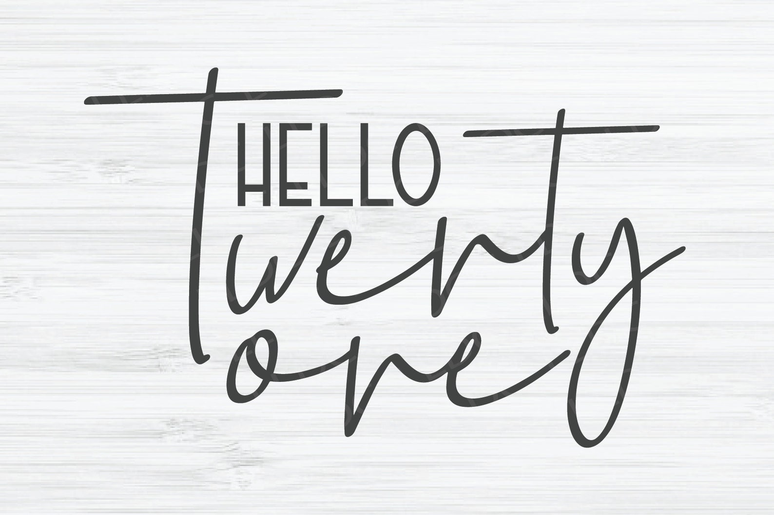 Hello Twenty One SVG Twenty One Year Old Birthday 21st | Etsy