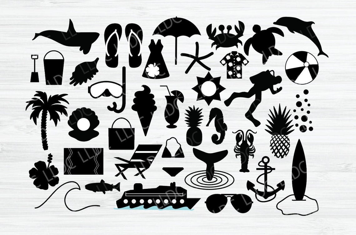 Beach Bundle Svg Vacation Svg Holiday Svg Summer Svg | Etsy