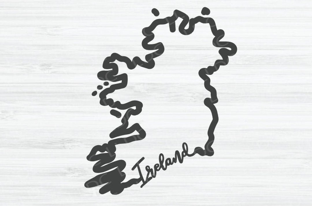 Ireland Outline SVG Ireland Cursive Vector File Ireland Design Ireland ...