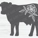 Cow Svg Farmhouse Svg File Rose Svg Animal Svg Farm - Etsy