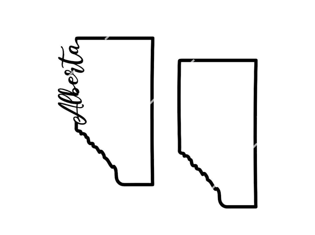 Alberta Outline SVG, Alberta Vector, Alberta Cursive Design, Country ...