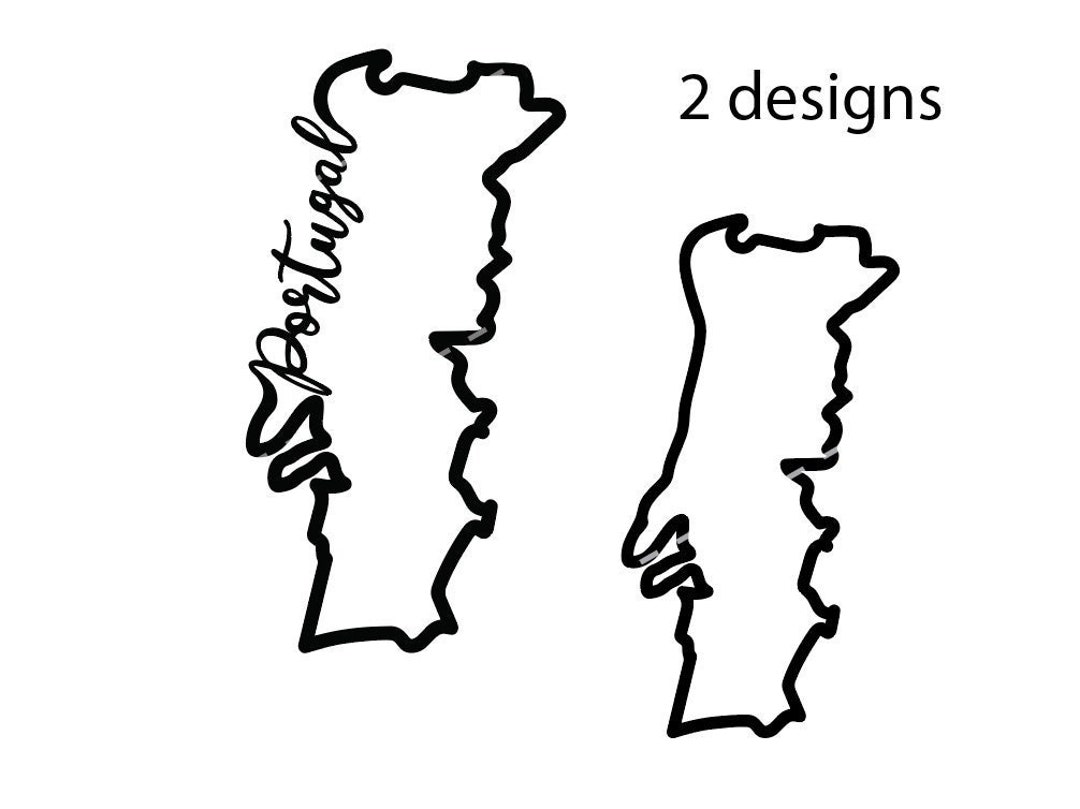 Portugal Outline SVG | Portugal Cursive Vector File | Portugal Design ...