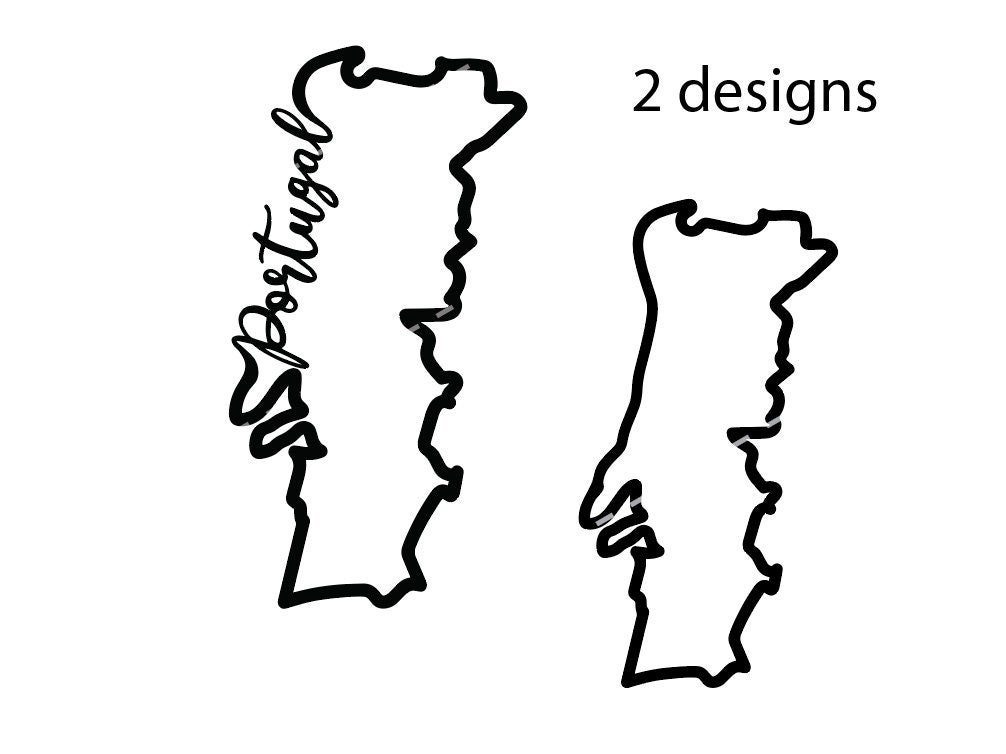 Portugal Outline SVG | Portugal Cursive Vector File | Portugal Design ...