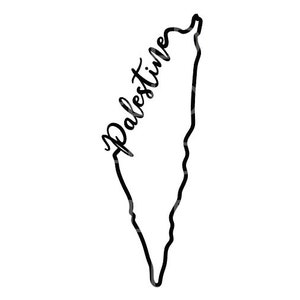 Palestine Cursive Outline SVG PNG, Palestine Vector, Palestine Cursive ...