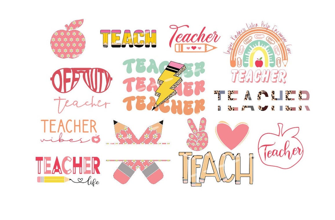 Teacher Bundle Png, Teacher Appreciation Week Png, School Clip Art ...