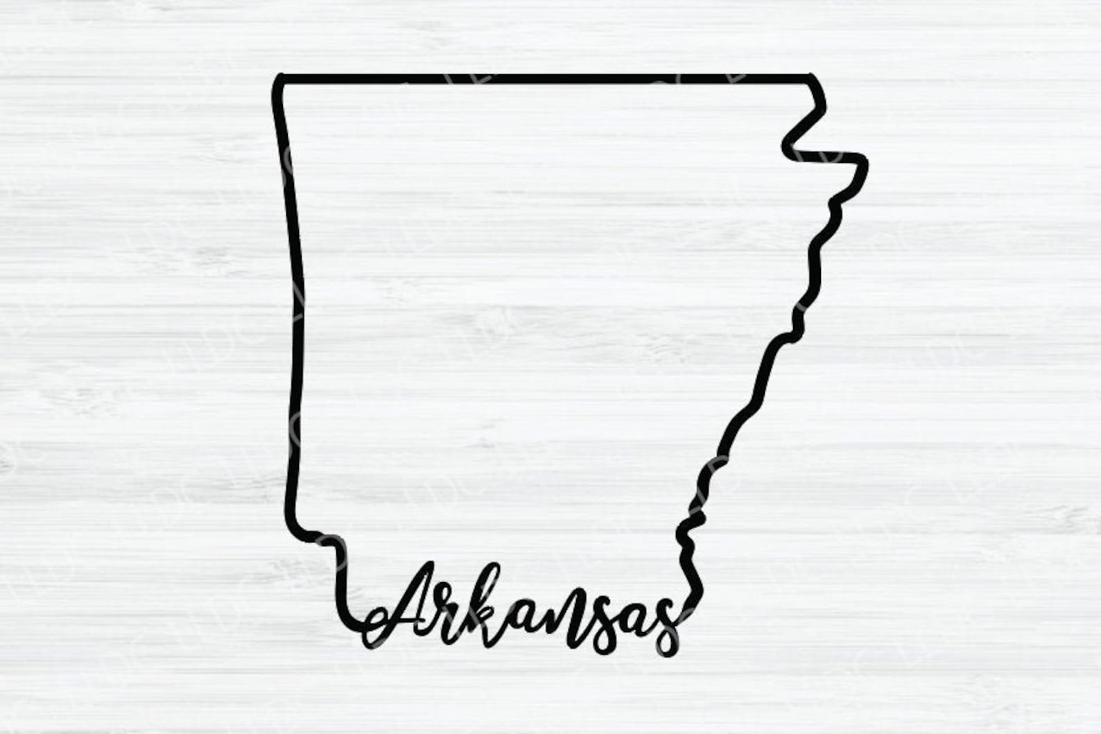 Arkansas Outline SVG. Arkansas PNG, Cursive Vector File. Arkansas ...