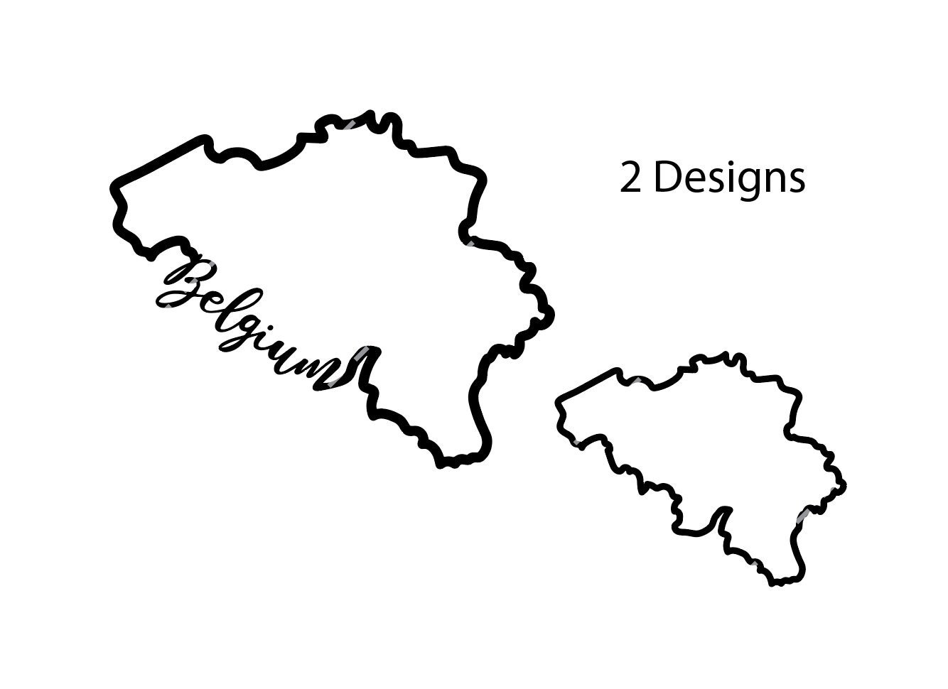 Belgium Outline SVG PNG, Belgium Cursive Vector File, Belgian Design ...