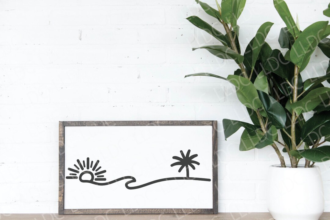 Beach Svg | Sunrise Svg | Palm Tree Svg | Wave Svg | Summer Svg | Beach ...