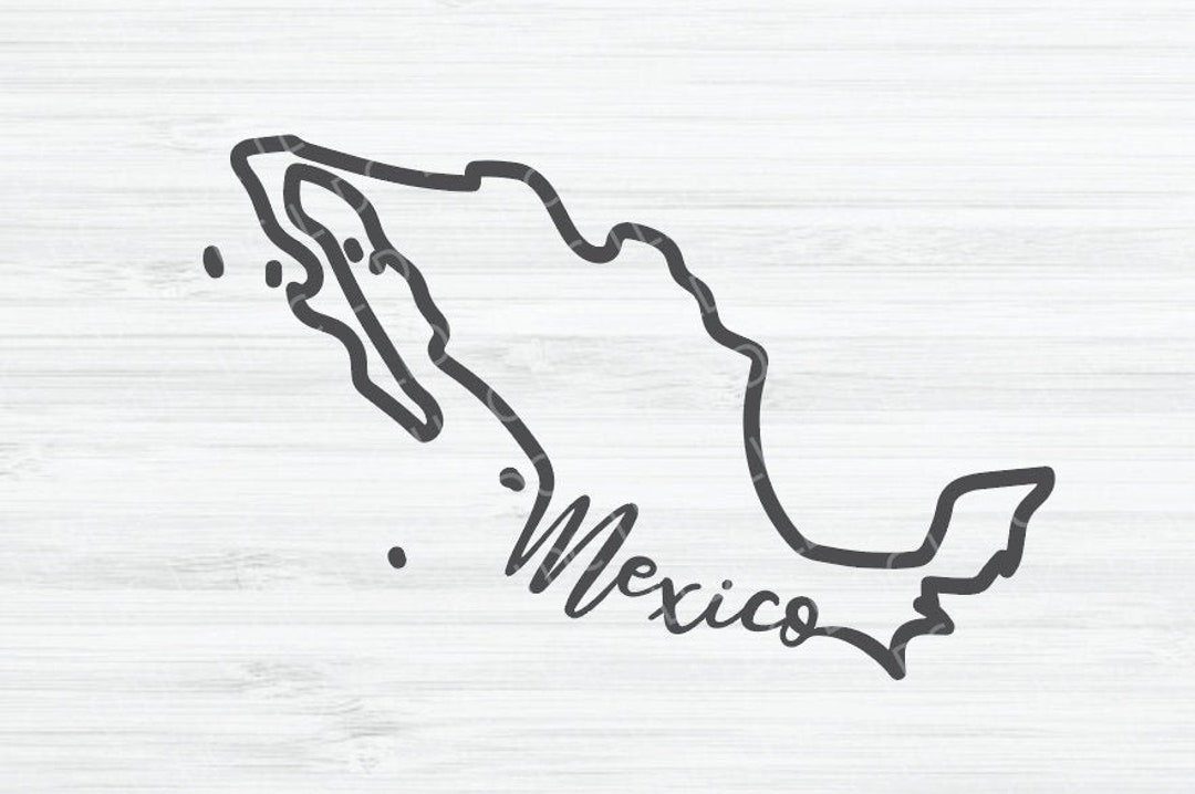 Mexico Outline PNG, Mexico Cursive Vector, Mexico Design, Country Png ...