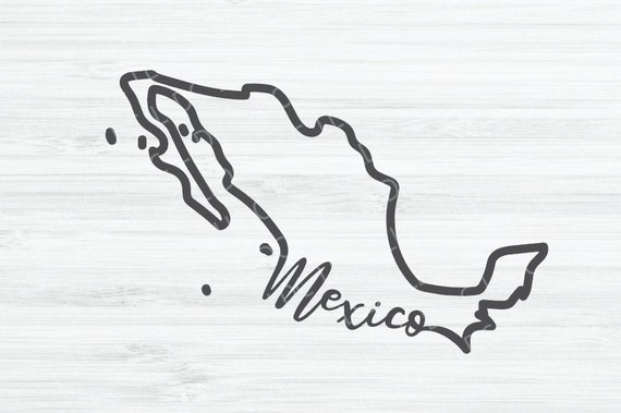 Mexico Outline SVG Mexico Cursive Vector Mexico Design - Etsy Canada