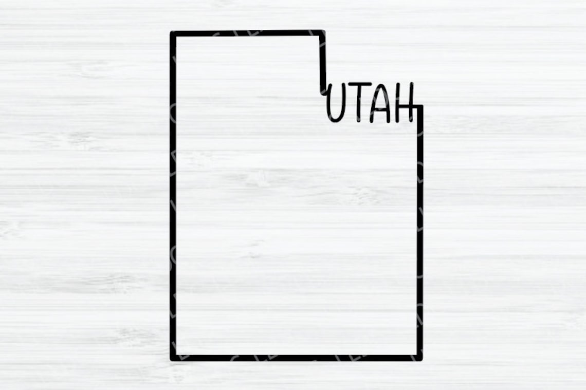 Utah Outline SVG. Utah Svg. Utah Vector File. Utah State | Etsy