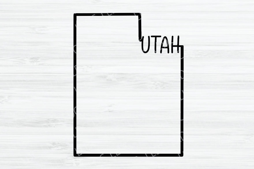 Utah Outline SVG. Utah Svg. Utah Vector File. Utah State Digital File ...