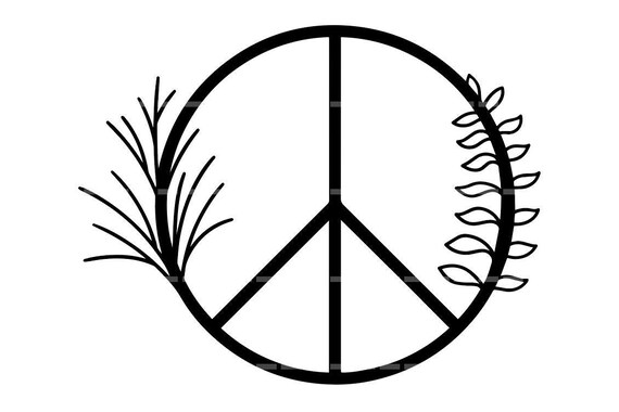 Peace Sign Svg Png Peace Svg Wildflower Svg Be Wild Svg - Etsy