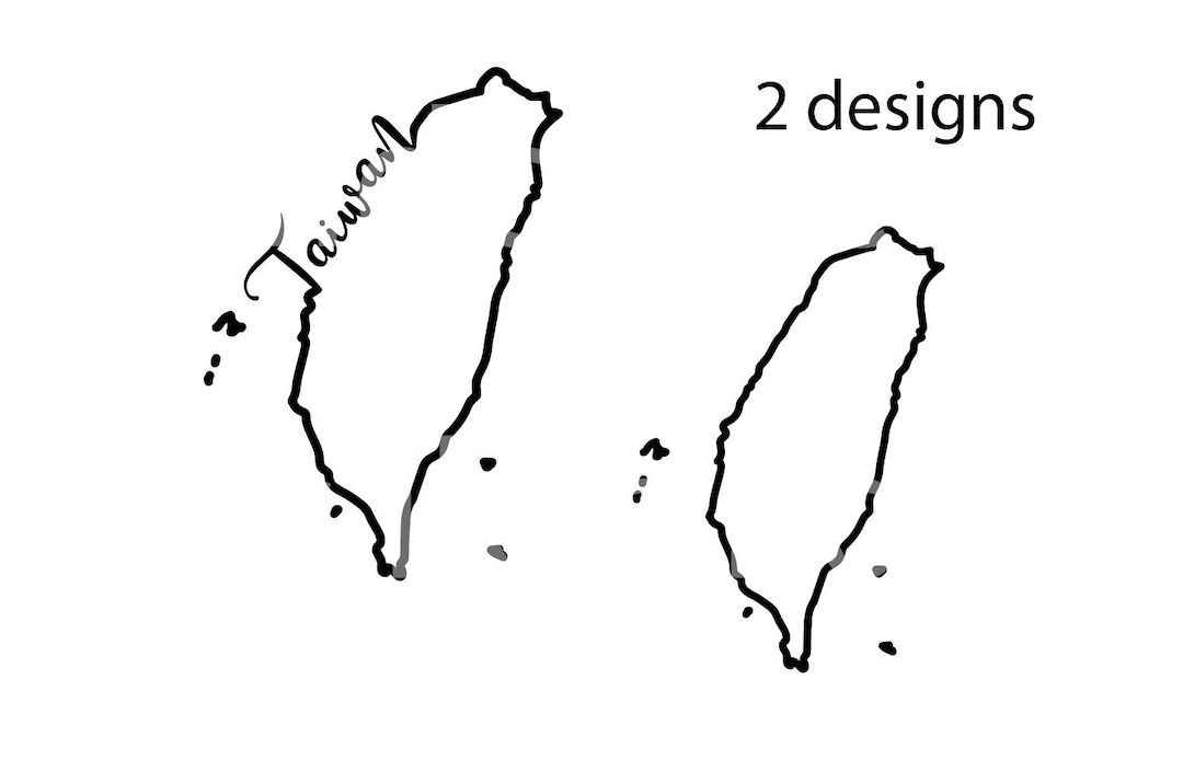 Taiwan Outline SVG Taiwan Cursive Vector File Taiwan Design - Etsy