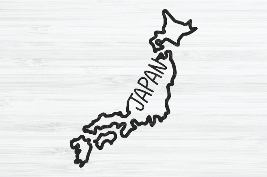 Japan Outline SVG, Japan Written Vector File, Japan Design, Country Svg ...