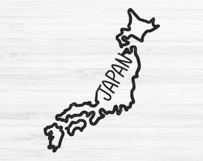 Japan SVG File,map of Japan Outline SVG -vector Clip Art for Commercial ...