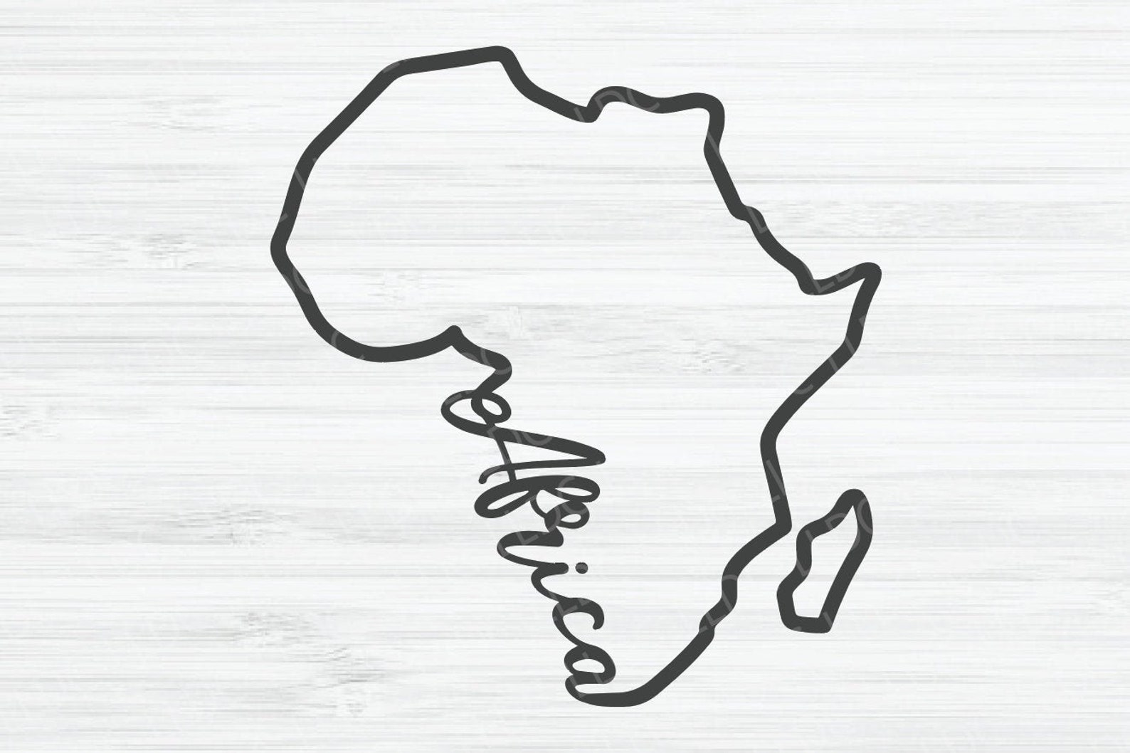 Africa Outline SVG Africa Cursive Vector File Africa - Etsy