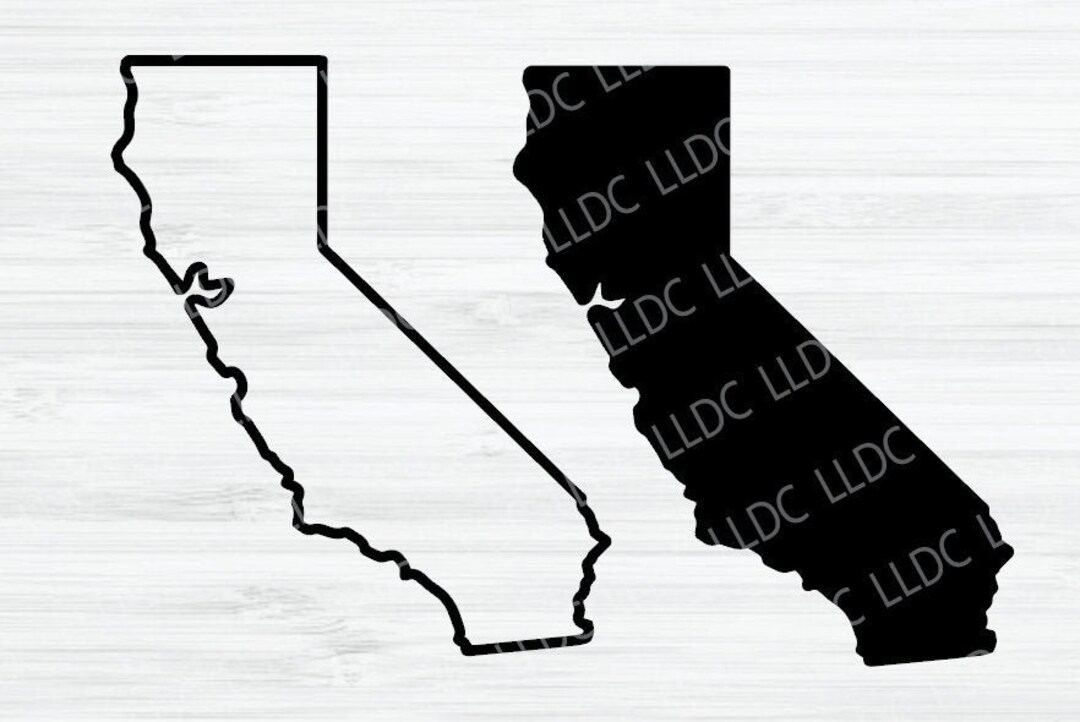 California Outline SVG File. California Vector File. Cali Solid Design ...