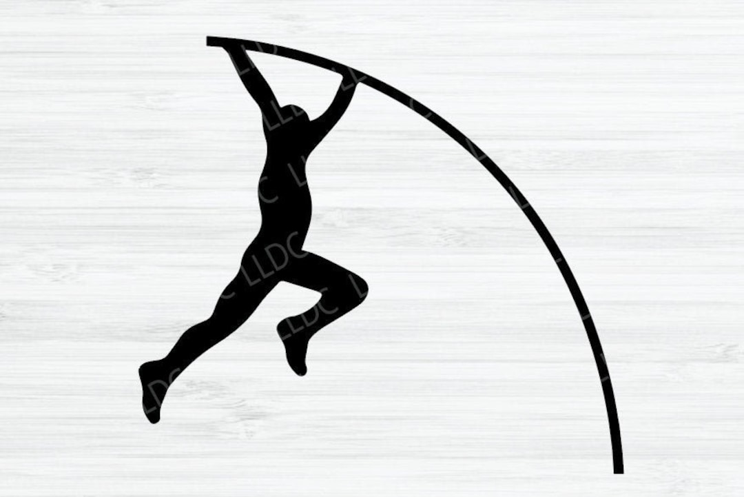 Pole Vaulter Svg and Png, Track and Field Svg, Jumper Svg, Pole Vault ...