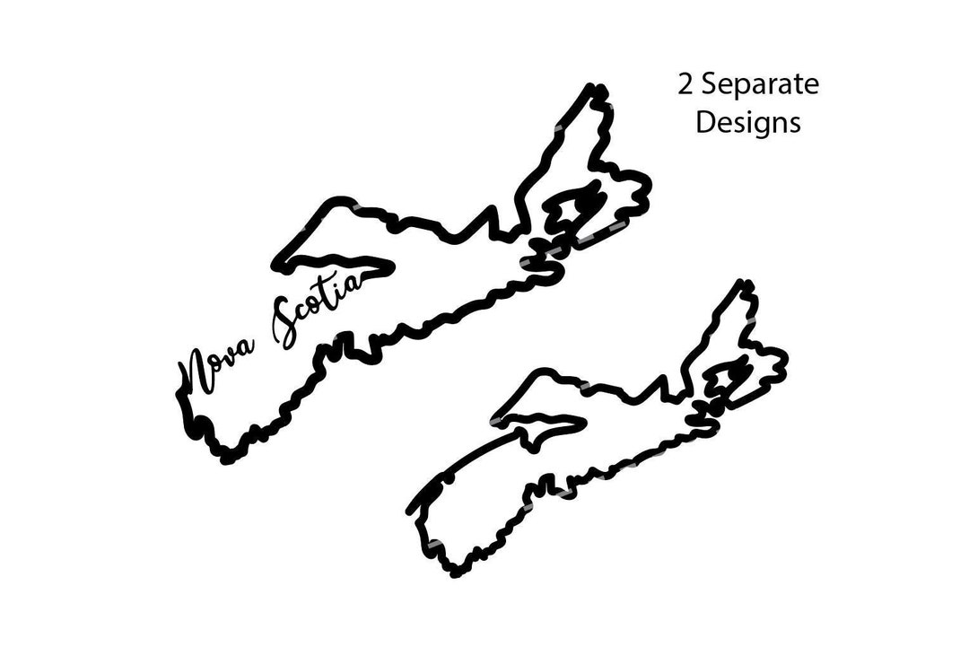 Nova Scotia Canada Outline SVG, Nova Scotia Vector, Nova Scotia Cursive ...