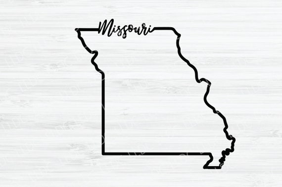 Missouri Outline SVG. Missouri Cursive Vector File. Missouri - Etsy