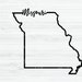 Missouri Outline SVG. Missouri Cursive Vector File. Missouri Design ...