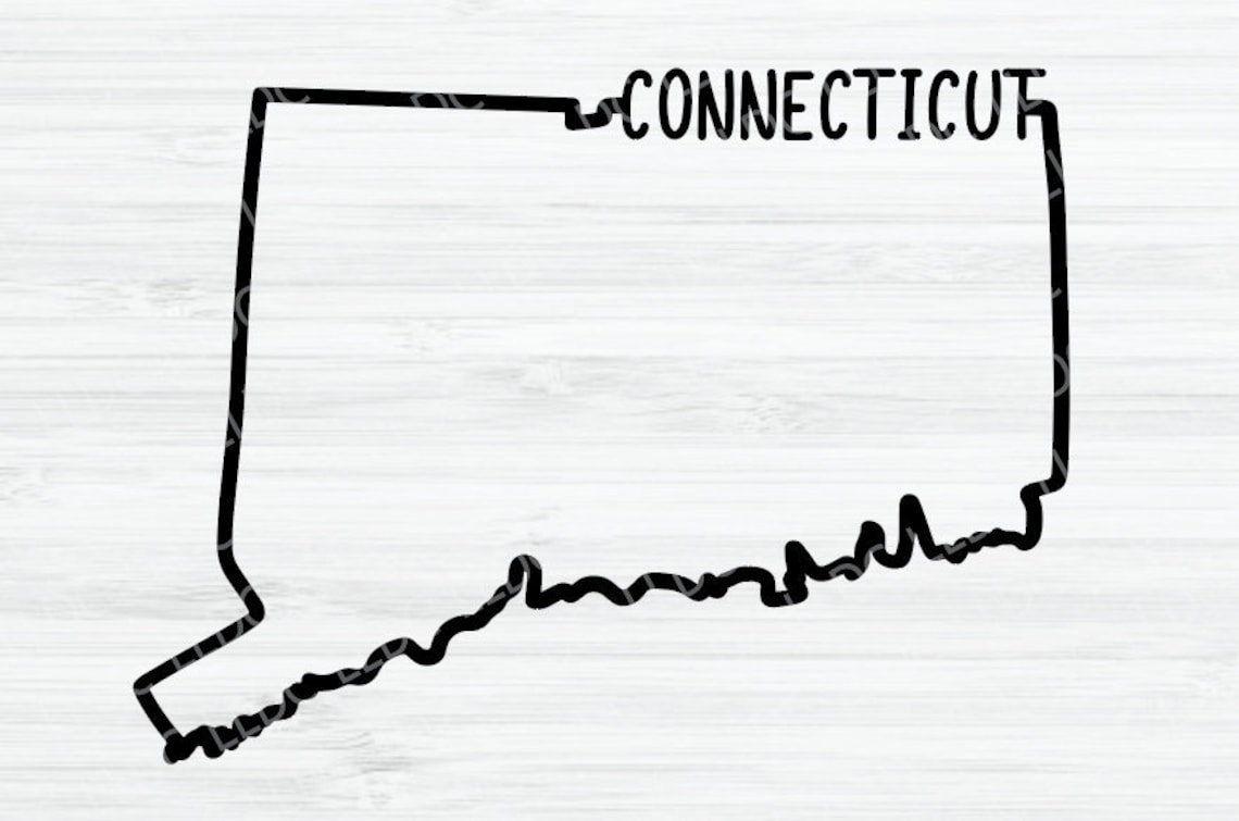 Connecticut Outline SVG. Connecticut Vector File. Connecticut - Etsy